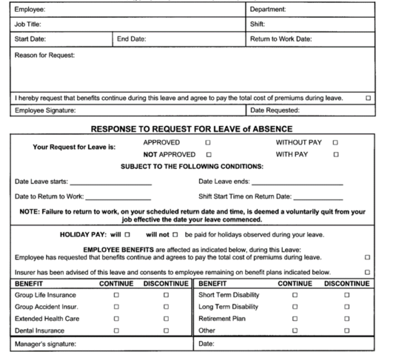 Personal Leave of Absence Policy – HR Insider